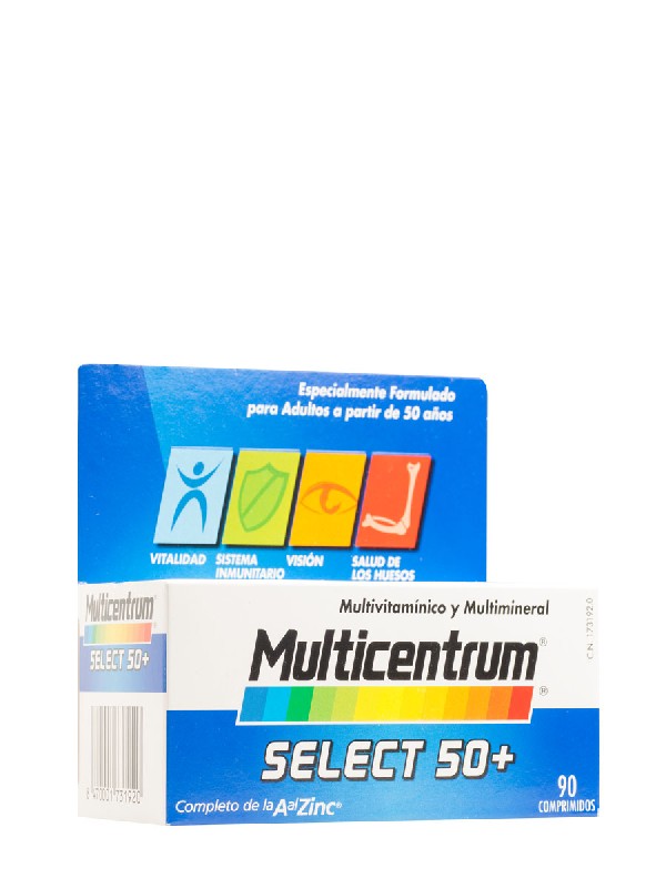 Multicentrum comprimidos select 50+ 90 comprimidos. Comprar a precio en oferta