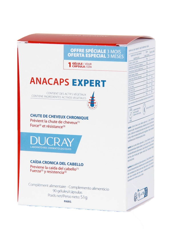 Ducray anacaps expert 90 cápsulas. Comprar a precio en oferta
